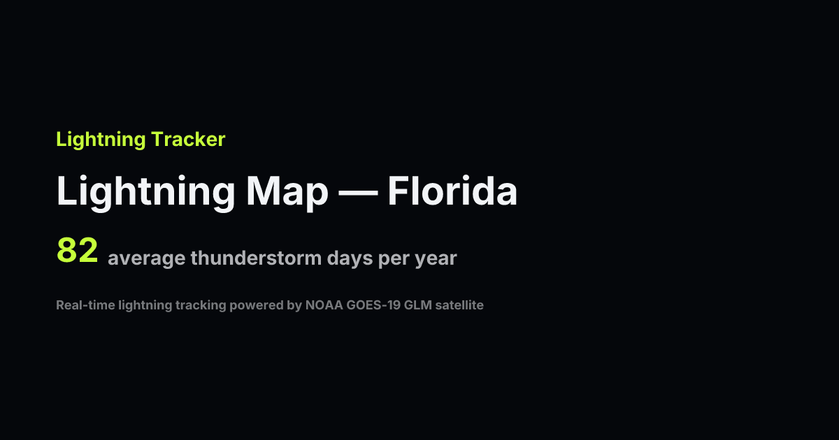 Florida Lightning Strike Map — Last 24 Hours