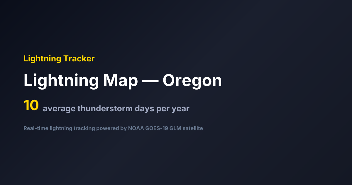 Oregon Lightning Map — Live Strikes & Alerts